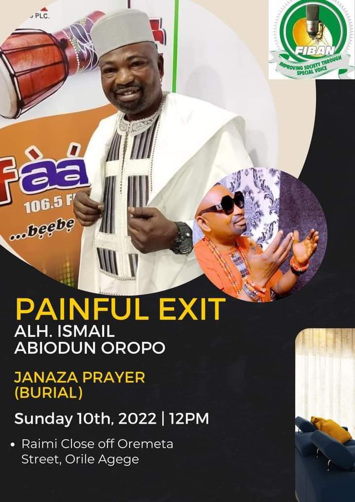 BREAKING ! Ace Radio Presenter, Abiodun Oropo Is Dead – BisiOlogeShow